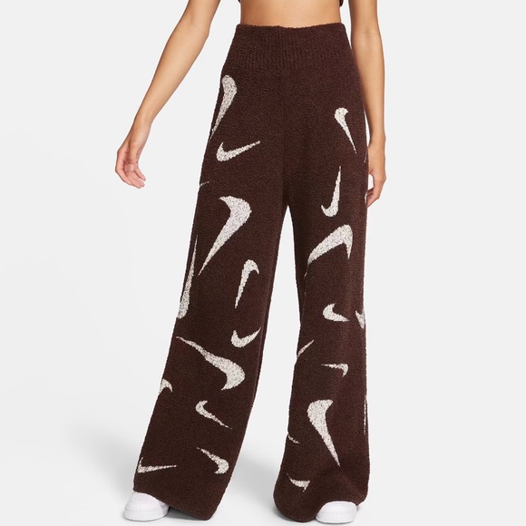 Nike | Pants & Jumpsuits | Nike Phoenix Cozy Boucle Knit Hiwaist ...